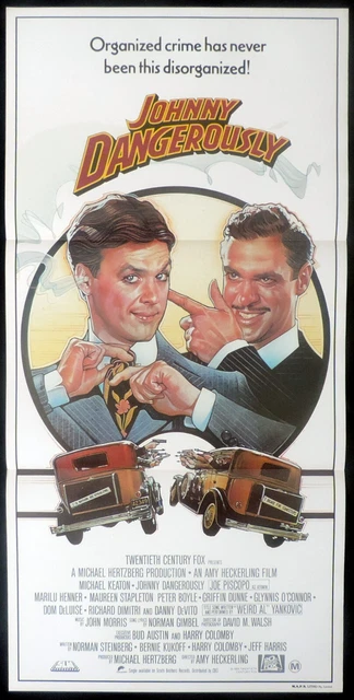 JOHNNY DANGEROUSLY ORIGINAL Daybill Movie Poster MICHAEL KEATON Joe ...