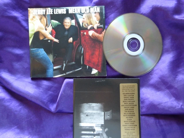 JERRY LEE LEWIS Mean old man CD Deluxe Digipack USA 2010 8 bonus Poster ...