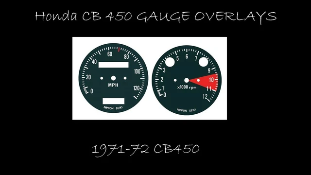 HONDA CB450 MPH Speedometer Gauge Clock Overlay Decal EUR 27,66 ...