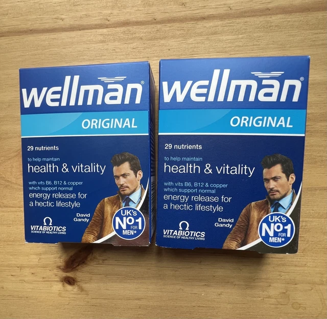 2 X NEW Vitabiotics Wellman Original Multi Vitamin Minerals for Men 30s ...