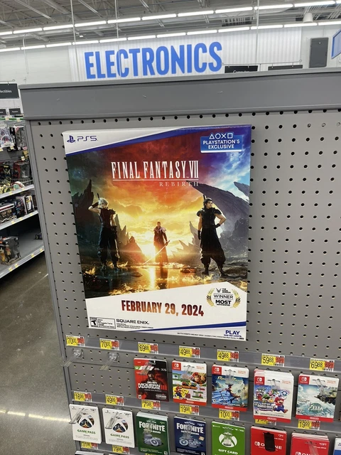 FINAL FANTASY VII Rebirth 19" Display -Walmart- 2024 £75.60 - PicClick UK