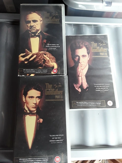 THE GODFATHER TRILOGY CLASSIC GANGSTER DRAMA VHS £1.50 - PicClick UK
