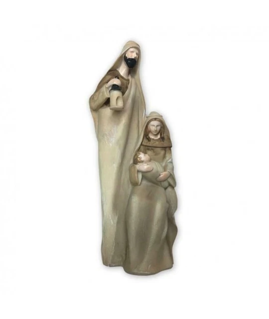 HOLY FAMILY STATUE Virgin Mary with Joseph and Jesus Religious Nativity ...