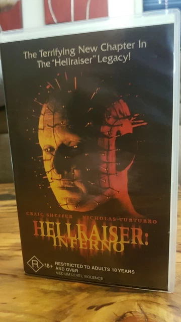 HELLRAISER INFERNO VHS - Rare PAL Horror pinhead halloween zombie evil ...