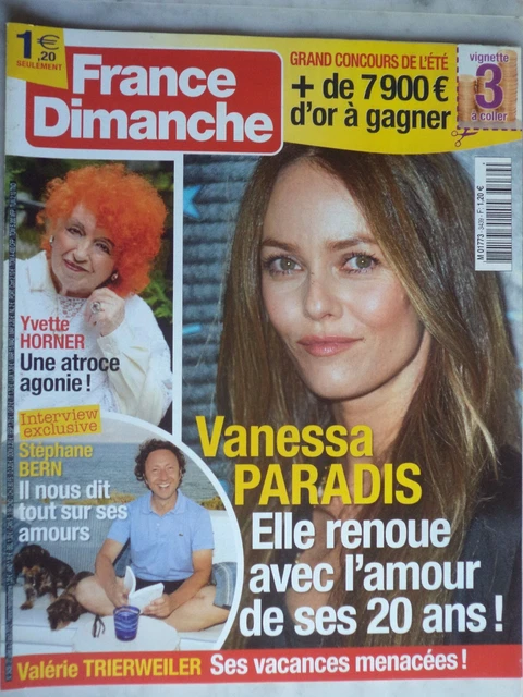 FRANCE DIMANCHE 3439 Vanessa PARADIS - Horner - Andrea CASIRAGHI ...