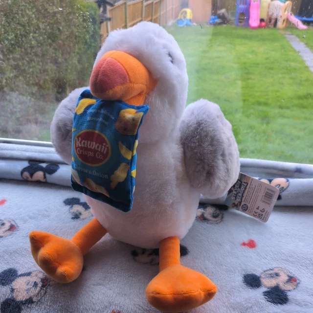 STEVEN THE SEAGULL Stuffed Toy With Cheese And Onion Crisps In The ...