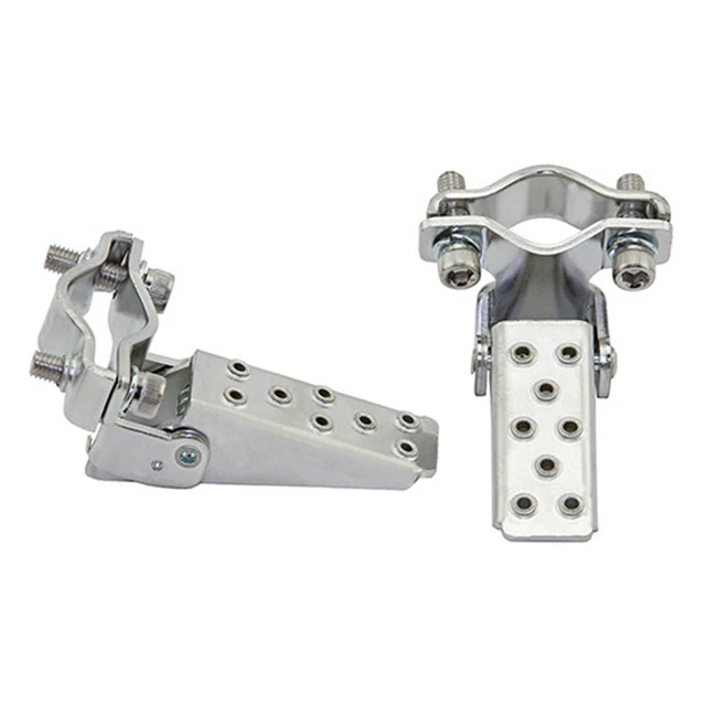 BICYCLE STEEL FOLDABLE Folding Fork Foot Step Pegs Chrome Bike BMX MTB ...