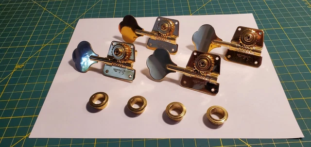 SCHALLER BASS TUNING Machines, Original F-Series BMF, 24k Gold, Set of ...