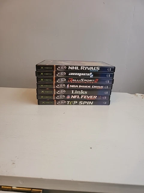 XBOX XSN SPORTS Games Bundle Top Spin NBA NFL Links Amped NHL ...