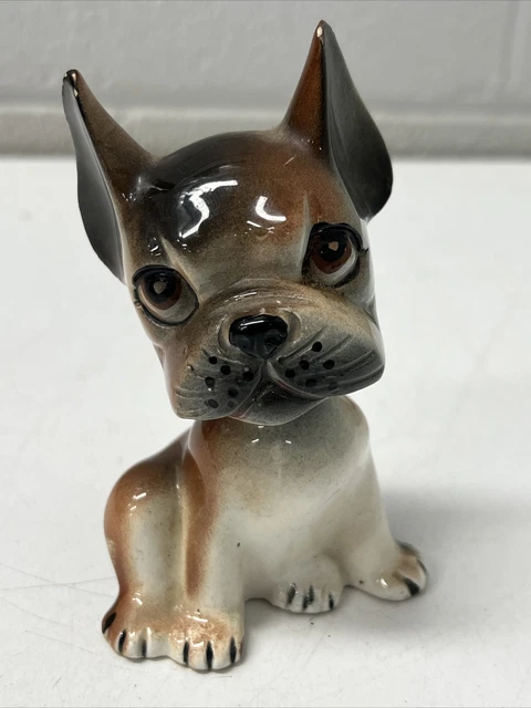 VINTAGE SCULPTURE CERAMIC DOG JAPAN 1960s RETRO ANIMAL STATUE PUPPY $9. ...