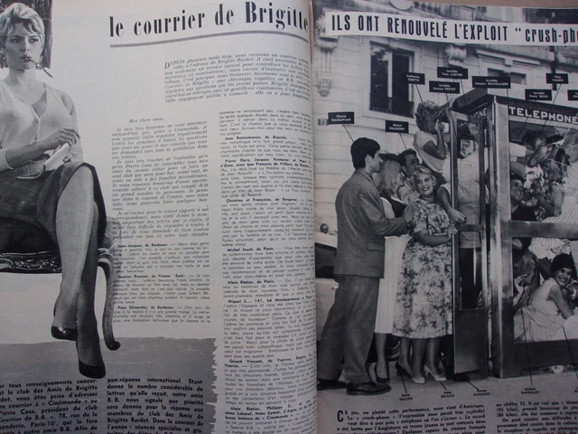 CINÉMONDE N°1297 DE 1959: Brigitte Bardot-Pascale Petit-Jean Gabin ...