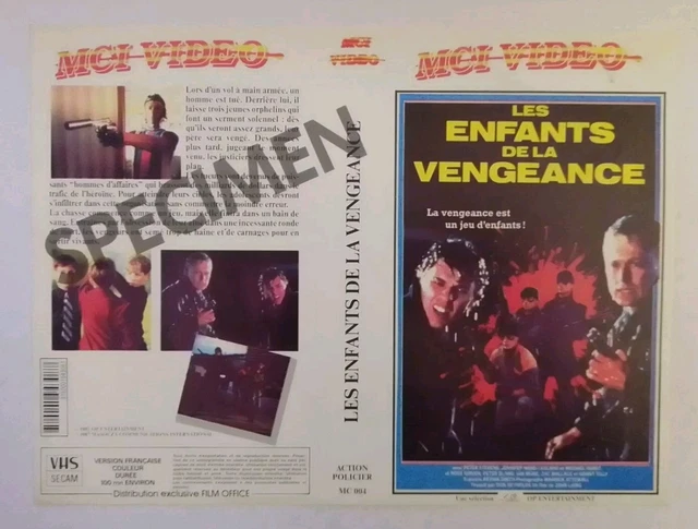JAQUETTE VHS (SEUL) Mci Video Les Enfants De La Vengeance EUR 4,00 ...