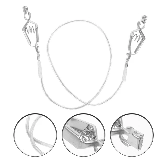 FOIL HEAD CLIP Line Stainless Steel Fencing Mask Holder Wire Clips Cord ...