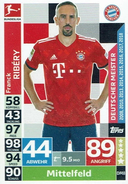 TOPPS MATCH ATTAX 18/19 carte Bundesliga n° DM8 champion d'Allemagne ...