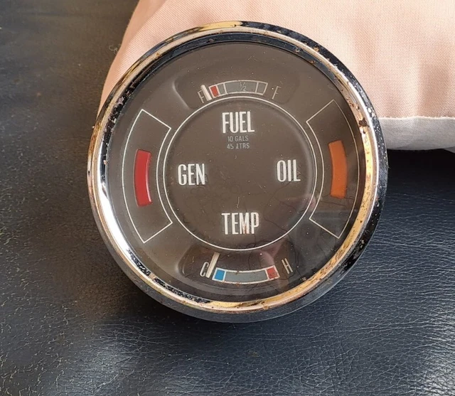 FORD CORTINA MK2 Fuel/oil/temp/gen Guage £20.00 - PicClick UK