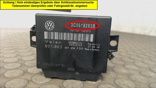 STEUERGERÄT EINPARKHILFE PDC VW 3C/3CC Passat Variant 2.0 TDI ...