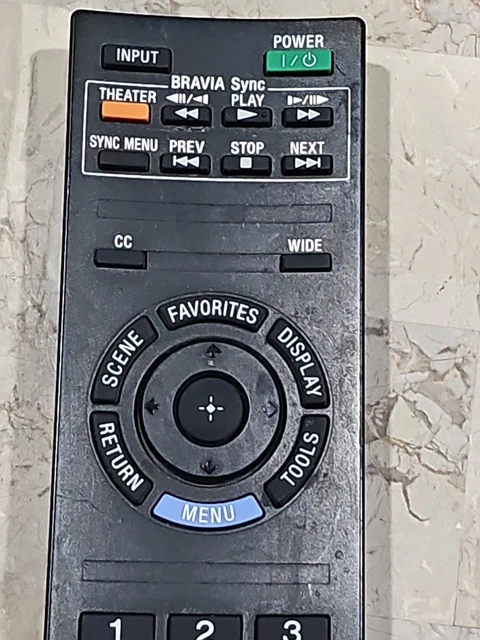 ORIGINAL SONY RM-YD035 Bravia Sync TV Television Remote Control Black ...