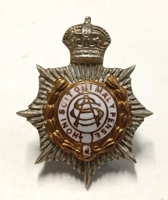 RARE WW1 ARMY Service Corps Officers Mounted & Enamel Collar Badge £21. ...