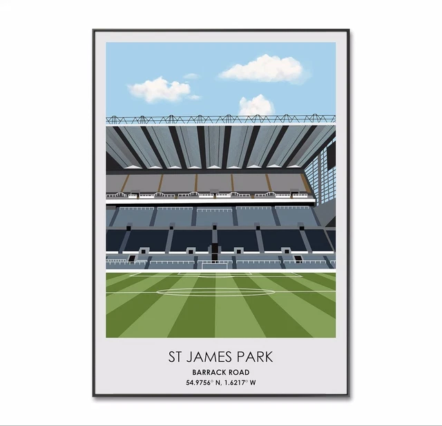 NEWCASTLE UNITED FOOTBALL Poster, St James Park Poster, Newcastle ...