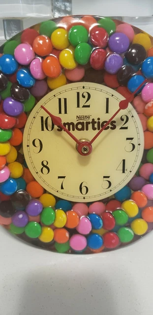 UNIQUE VINTAGE NESTLÉ Smarties Chocolate Candy Battery Wall Clock ...