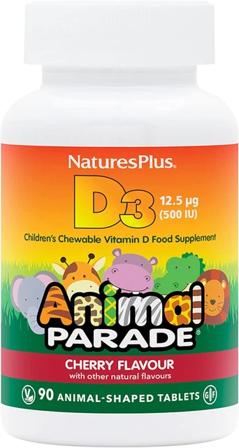 NATURESPLUS ANIMAL PARADE Children Vitamin D3 Chewable - Delicious ...