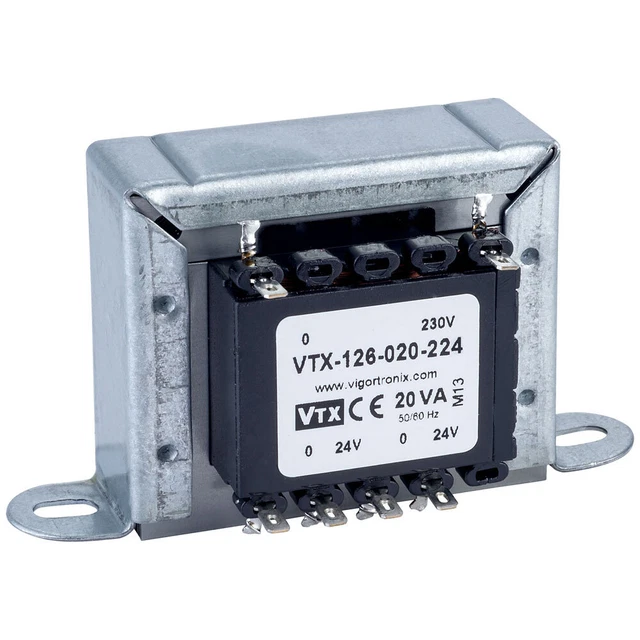 VIGORTRONIX CHASSIS TRANSFORMER 230V 20VA 24V+24V VTX-126-020-224 £19.10 - PicClick UK