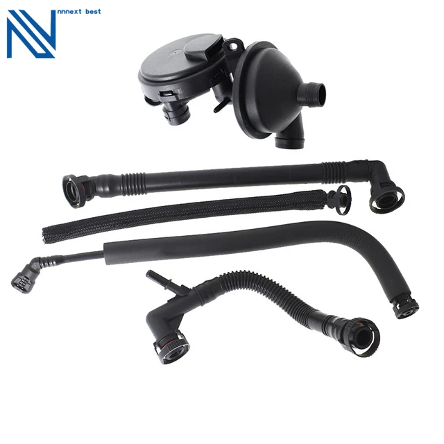 PCV CRANKCASE VENT Valve & Breather Oil Separator Hose Kit for BMW E46 ...