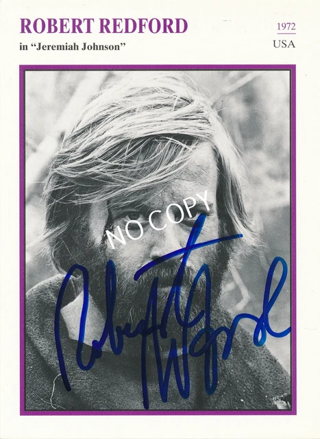 100% ORIGINAL AUTOGRAMM Autograph Karte handsigniert Robert Redford E1 ...