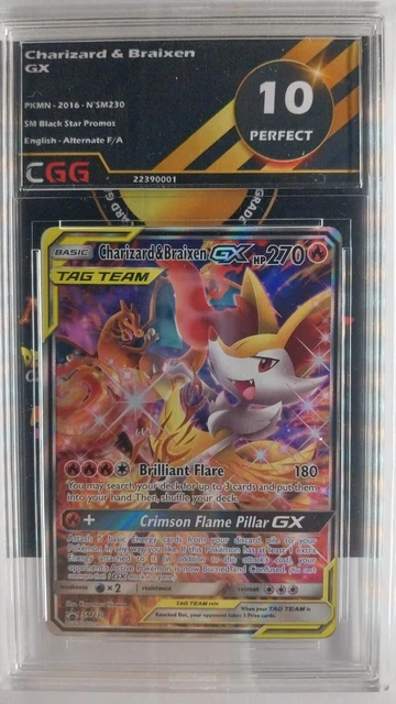 CARTE POKEMON CHARIZARD & Braixen GX CGG 10 ENGLISH SM Black Star SM230 2239001 EUR 35,00 ...