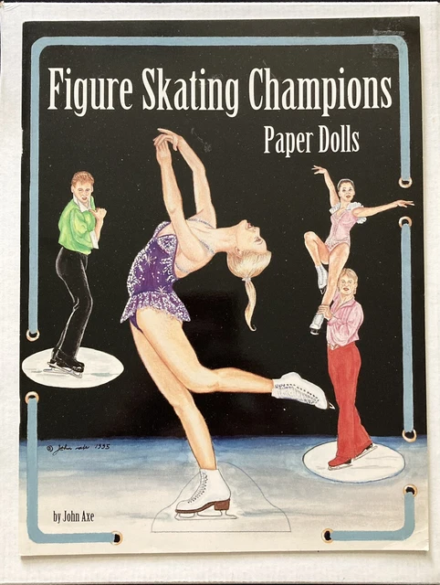 FIGURE SKATING CHAMPIONS Paper Doll Bk, 1996, 10 Pages, Uncut, John Axe ...