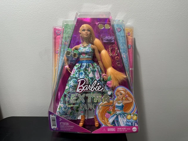 BARBIE EXTRA FANCY Doll with Curvy Shape & Orange Hair in Floral 2 ...