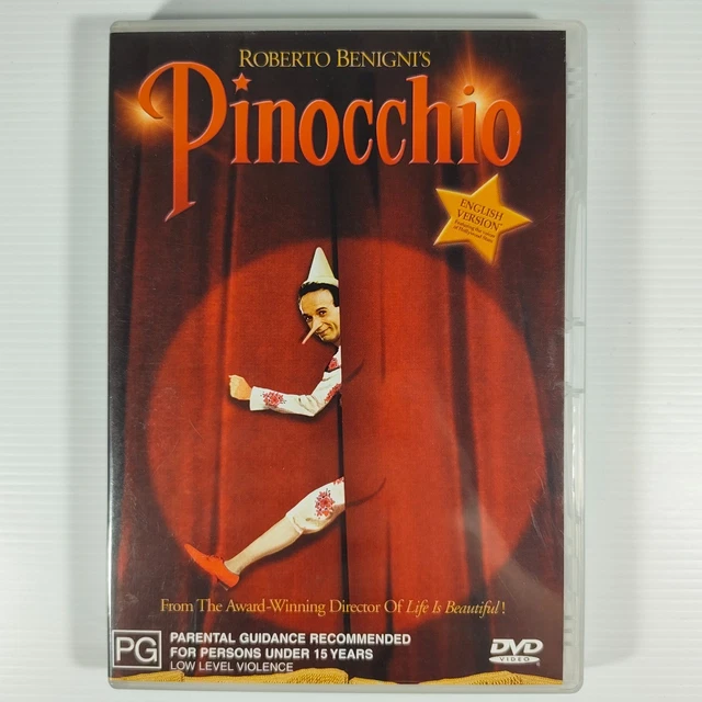 PINOCCHIO (DVD, 2002) Italian Fantasy Comedy Roberto Benigni Region 4 ...