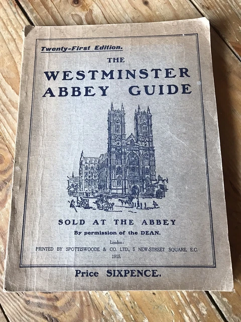ANTIQUE WESTMINSTER ABBEY 1915 Guide Book $29.00 - PicClick AU