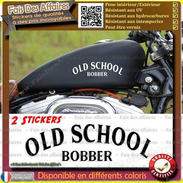 2 OLD SCHOOL Bobber Motorcycle Tank Decal Custom Motorcycles Stickers £ ...