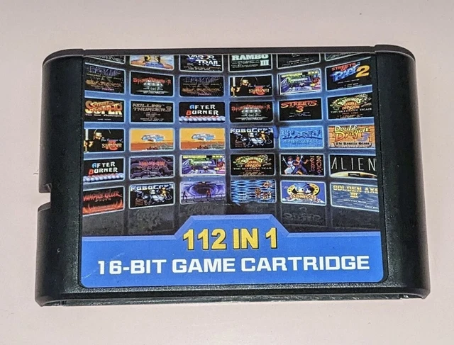 112 IN 1 Sega Mega Drive Multi Cart Game Everdrive FOR ORIGINAL MEGA ...