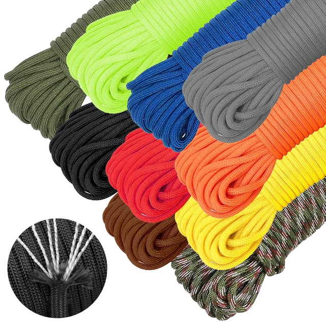 Braided Paracord Lanyard 550lb Paracord - 100ft Type III 7-Strand Nylon ...