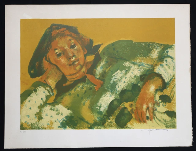 LUCIEN JOSEPH FONTANAROSA (1912-1975) Harlequin Lithograph Venice ...