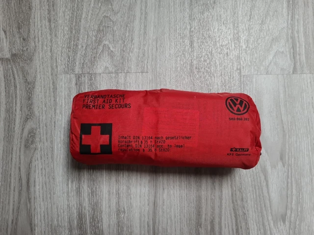 GENUINE VOLKSWAGEN VW First Aid Kit Safety Pack Emergency Box £19.99 ...