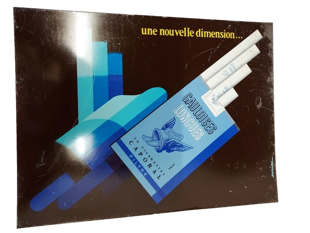 ANCIENNE PLAQUE PUBLICITAIRE Cigarettes Gauloises Longues EUR 60,00 ...