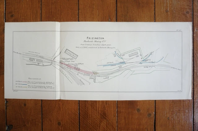 1904 FRIZINGTON PARKSIDE Mining Company Joint Company Railway Map £29. ...