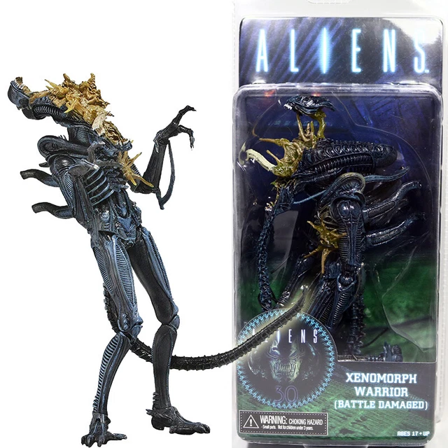 FIGURINE ARTICULÉE NECA Alien Xenomorph Warrior Blue Battle Damaged 7 ...