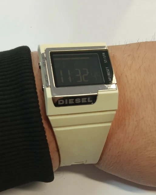 VINTAGE DIESEL WHITE Digital Chronograph Watch DZ 7131 With Box £59.00 ...