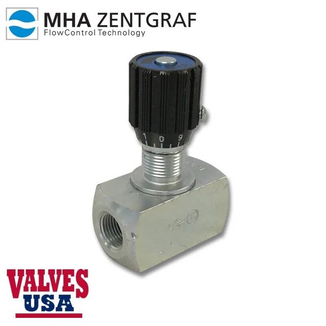 3/4& NPT STEEL Flow Control Needle Valve 5000 psi MHA Zentgraf Valves ...
