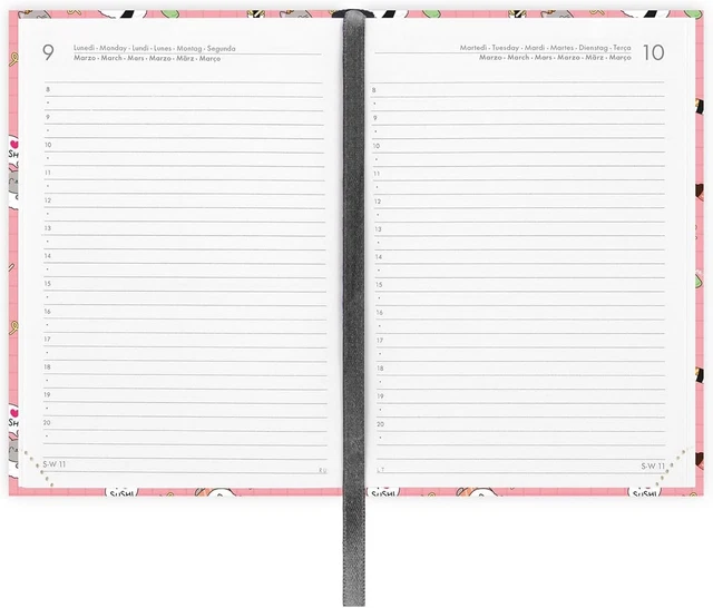 - AGENDA GIORNALIERA Fotografica Small 2026, Sushi Cat, 12 Mesi ...