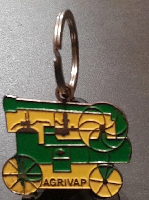 BEAU PORTE CLEF publicitaire moissonneuse AGRIVAP keychain 1960's métal ...