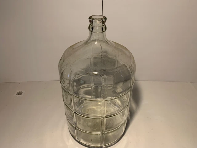 VINTAGE ANTIQUE 5 gallon glass bottle jug carboy for water wine brewing ...