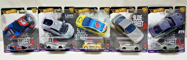 2024 HOT WHEELS Premium Car Culture Street Slide 2 1-5 Ensemble complet ...