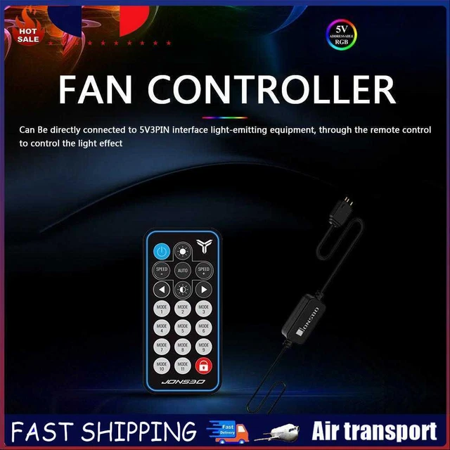 JONSBO AURA RGB Fan Controller SATA Powered Remote Control for LED ...