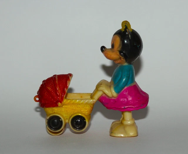 VINTAGE 1950 MINNIE Mouse Ramp Walker Walt Disney Toy Bottom Roller £20 ...