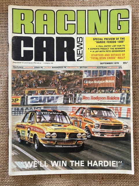 AUSTRALIAN MAGAZINE VINTAGE RACING CAR NEWS SEPTEMBER 1978 HARDIE ...